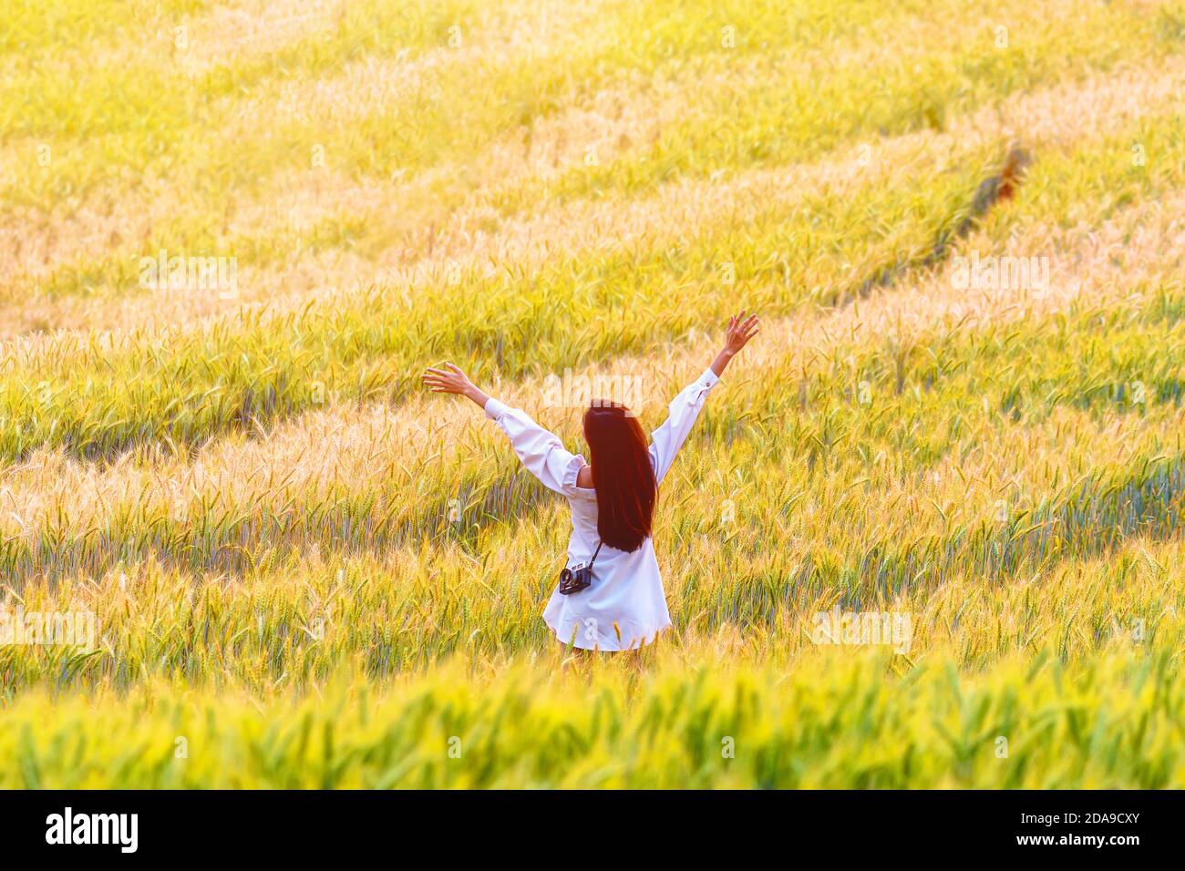 Happy Woman In Nature