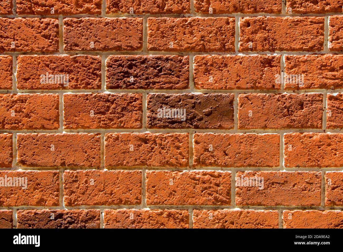 The wall made from Red solid bricks Stock Photo - Alamy