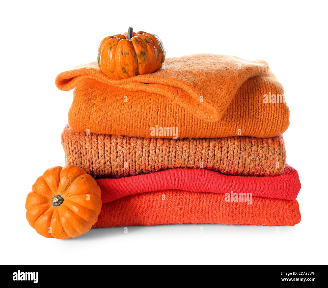 Stylish autumn clothes on white background Stock Photo - Alamy