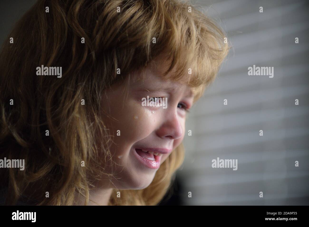 Close up face of little boy crying with tears. Portrait of a kid Cry at ...