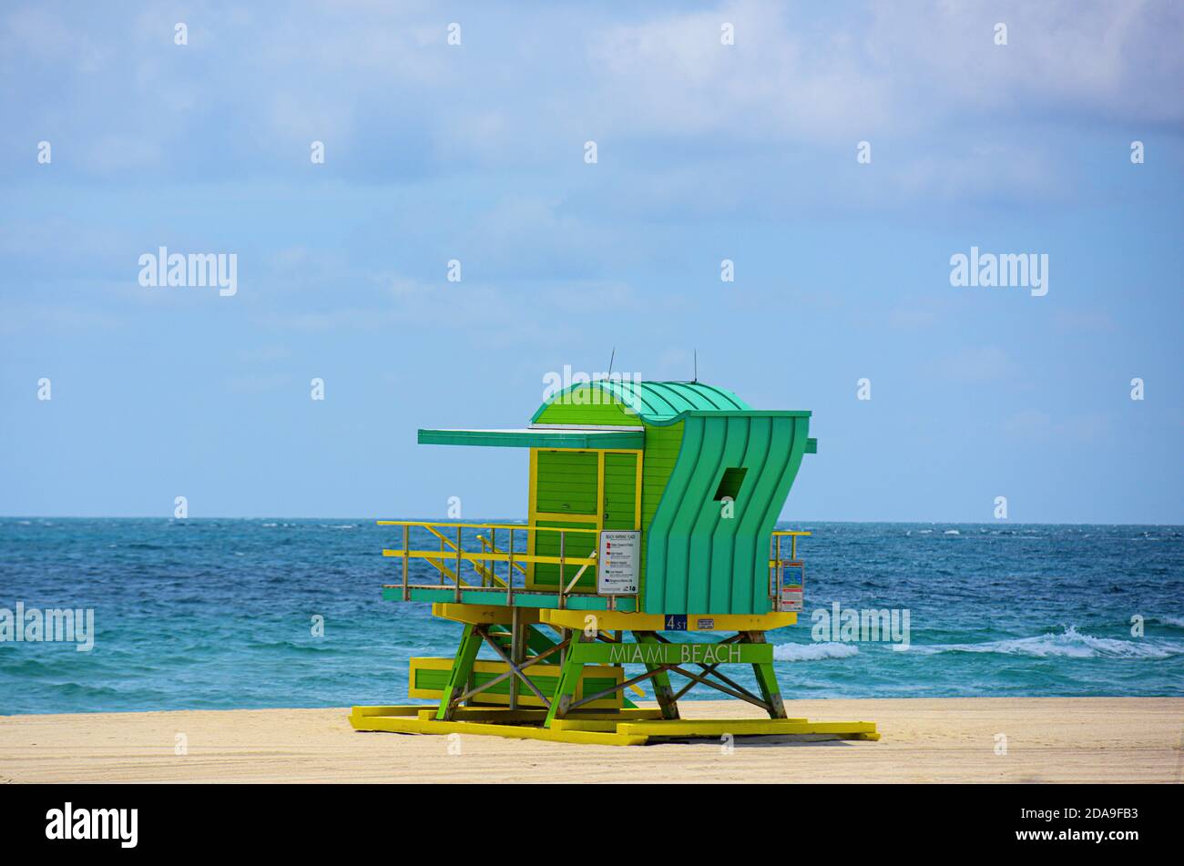 Miami Beach, Florida. Lifeguard Tower Miami Beach, Florida Stock Photo ...