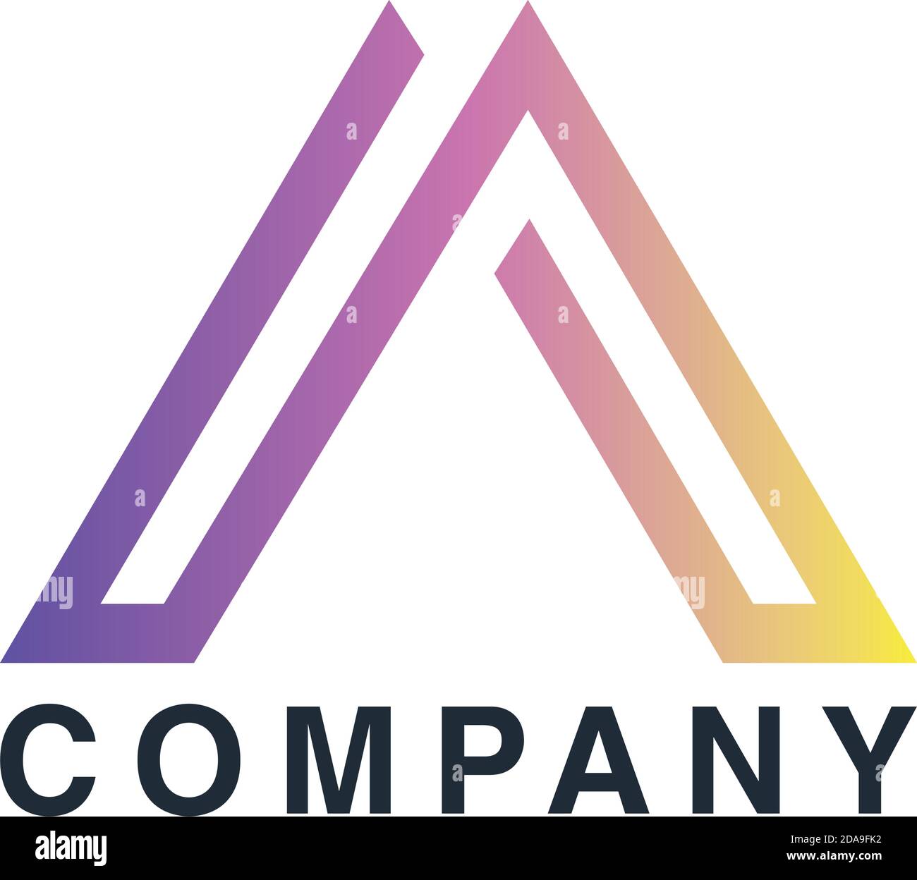 company emblem with triangle figure vector illustration design Stock ...