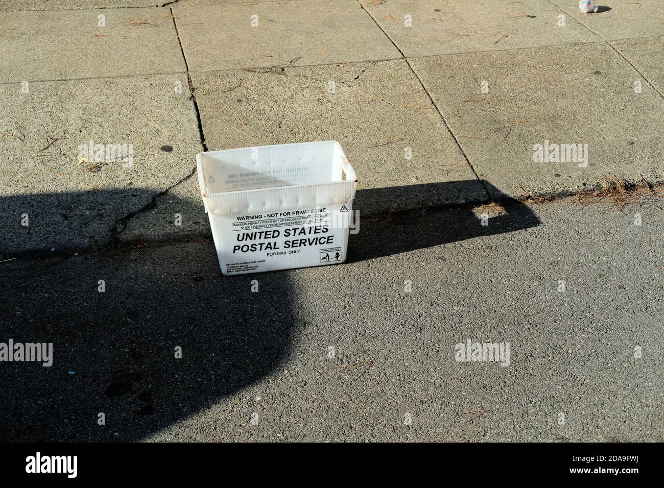 Corrugated plastic mail tote, property of the United States Postal ...