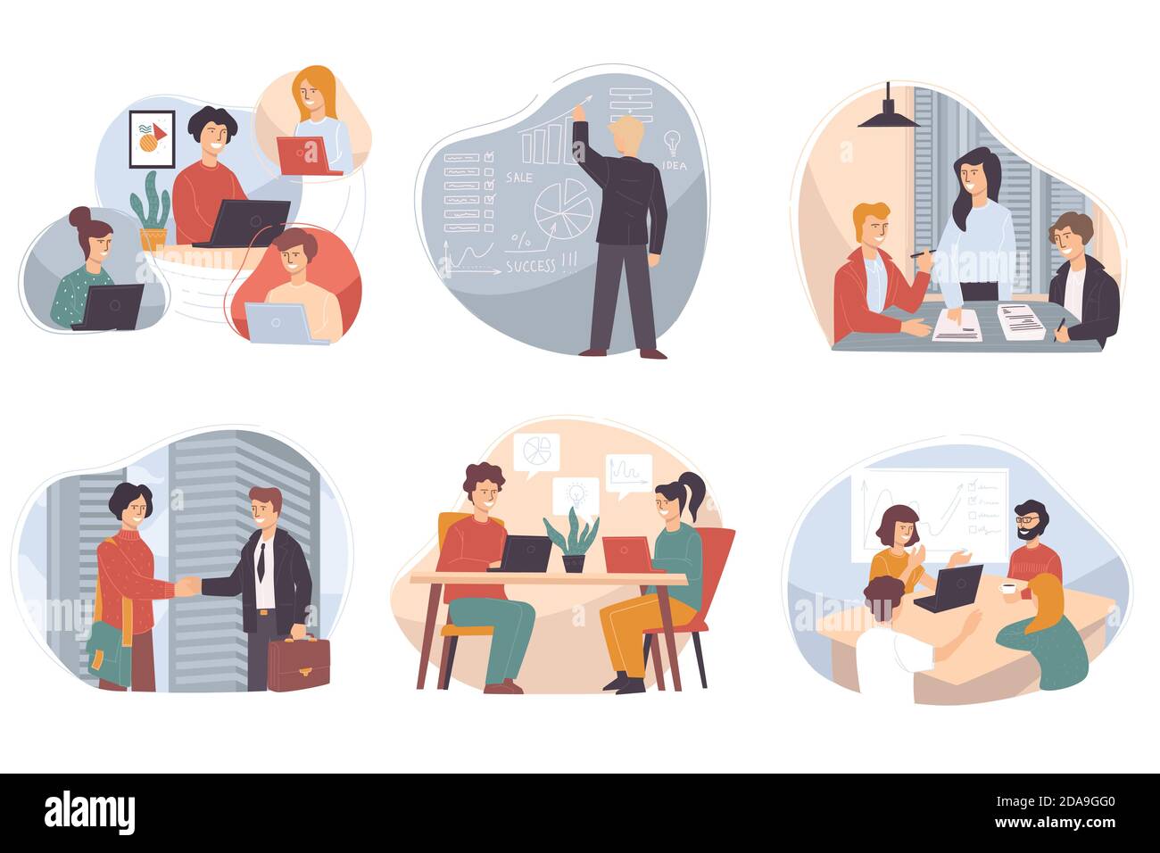 Business courses and meetings of partners vector Stock Vector Image ...