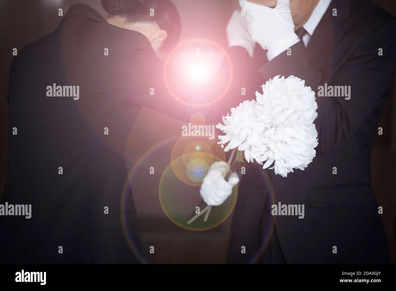 Sadness bereaved mourning at funeral Stock Photo - Alamy