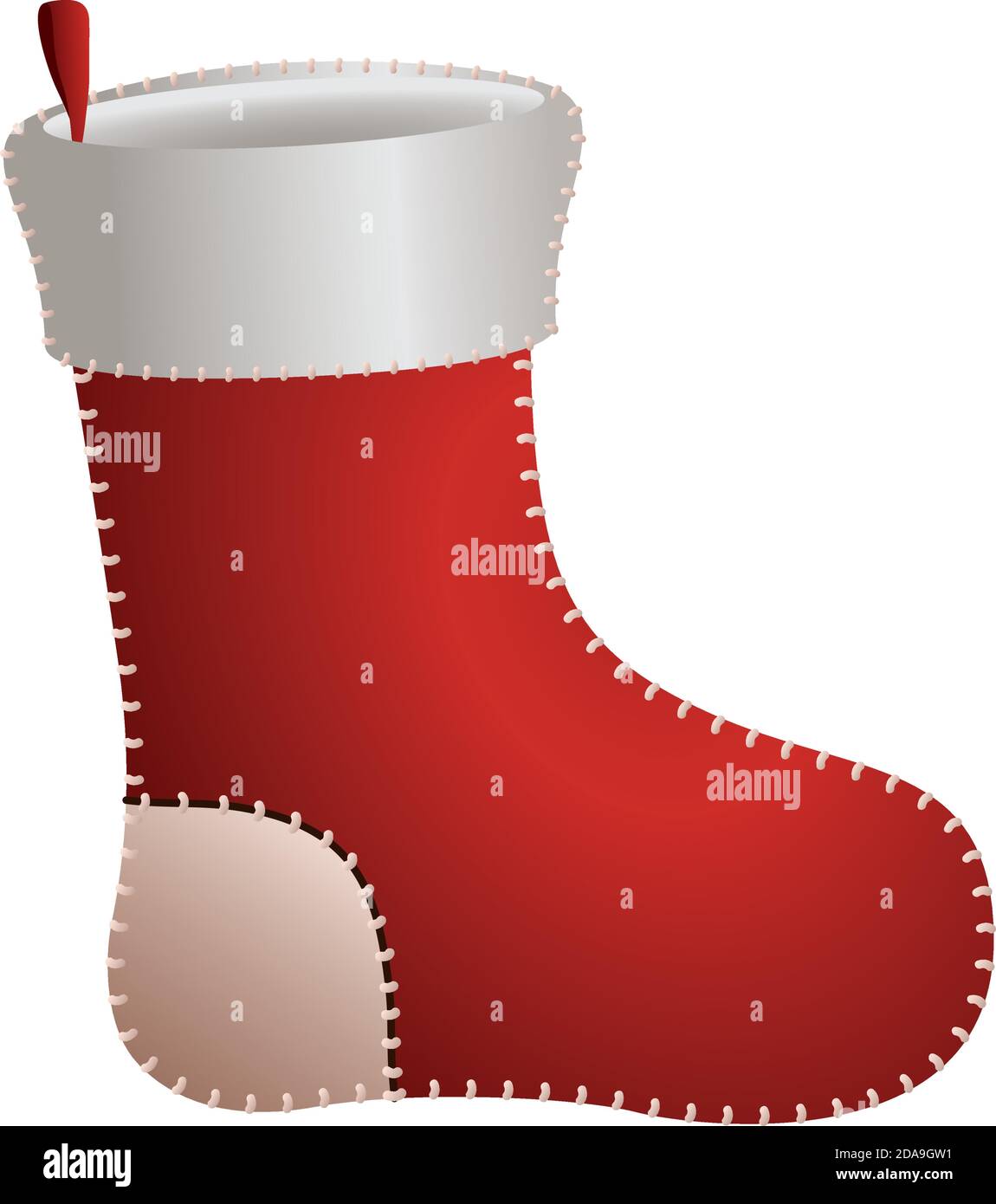 happy merry christmas santa claus boot vector illustration design Stock ...