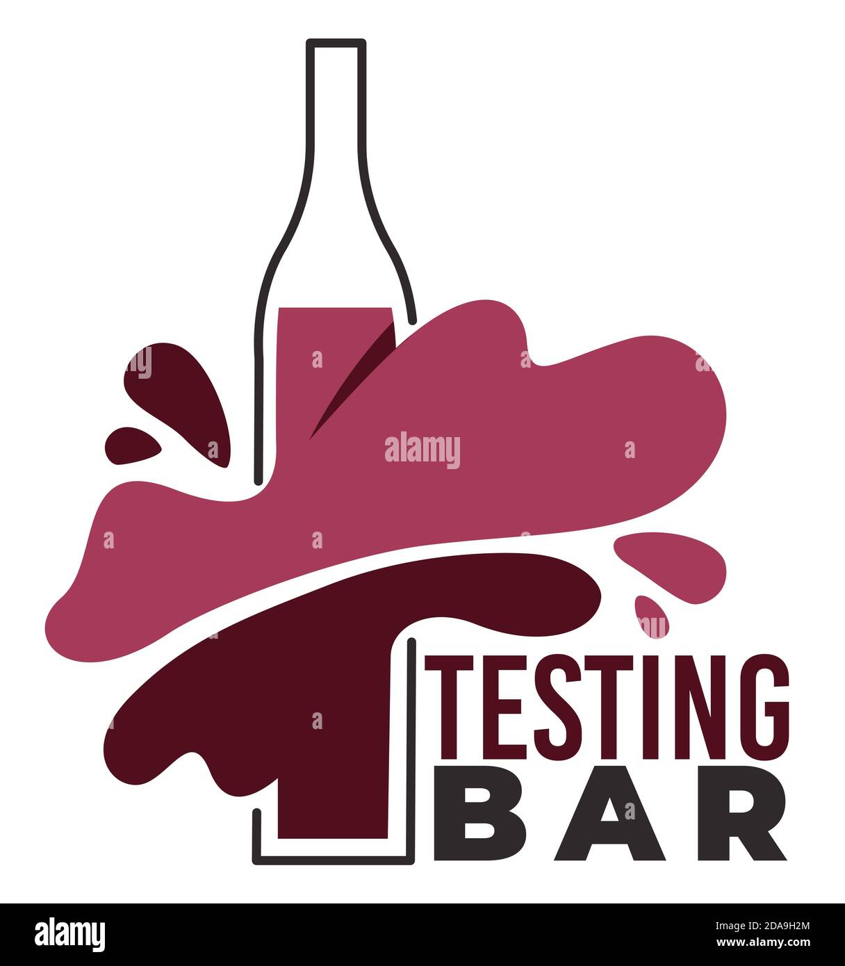 Wine tasting and degustation bar, emblem or logo Stock Vector Image ...