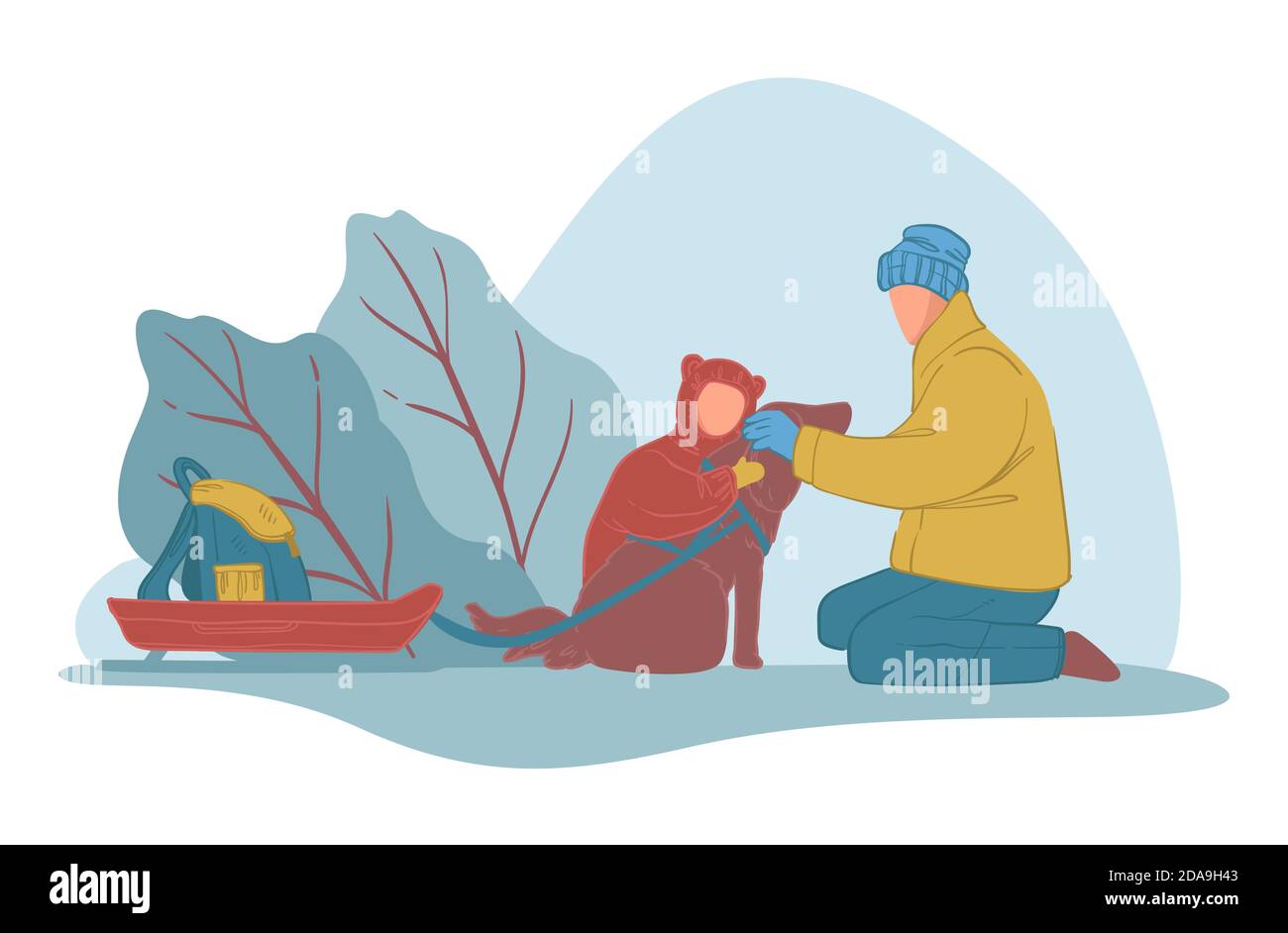 Winter holidays kid fun Stock Vector Images - Alamy