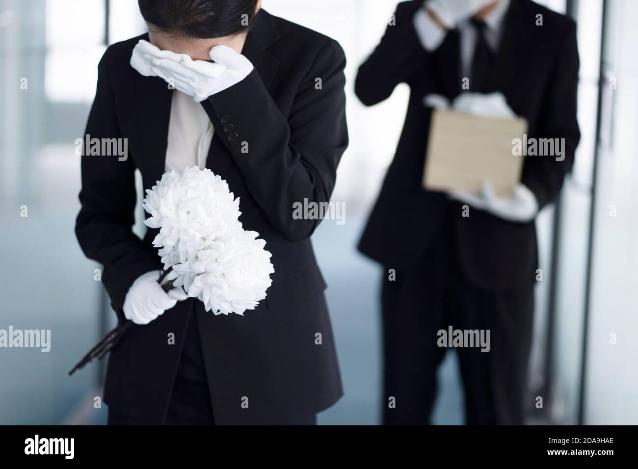 Sadness bereaved mourning at funeral Stock Photo - Alamy