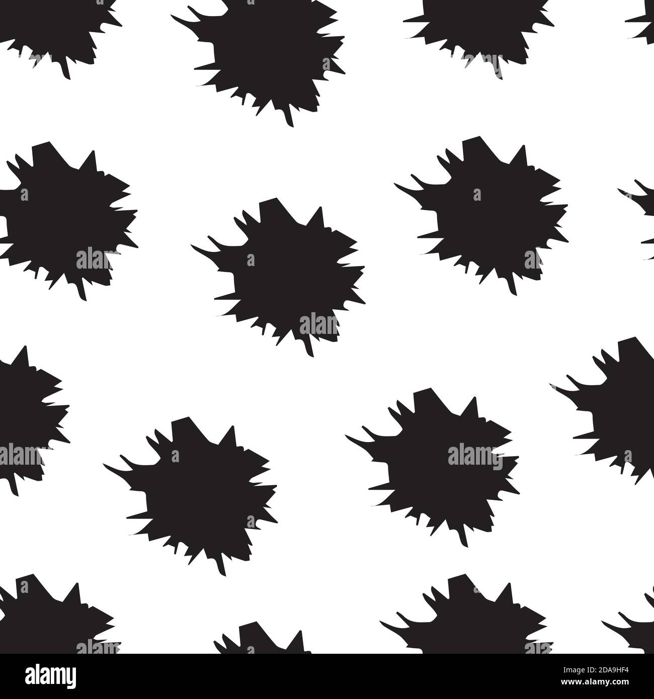 Vector seamless pattern with blotches, spots. Pattern on white ...