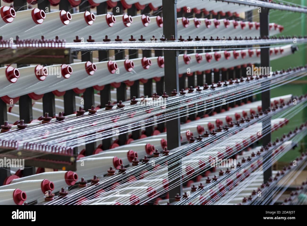 Photo of polyethylene filament production at the plant, automated work ...