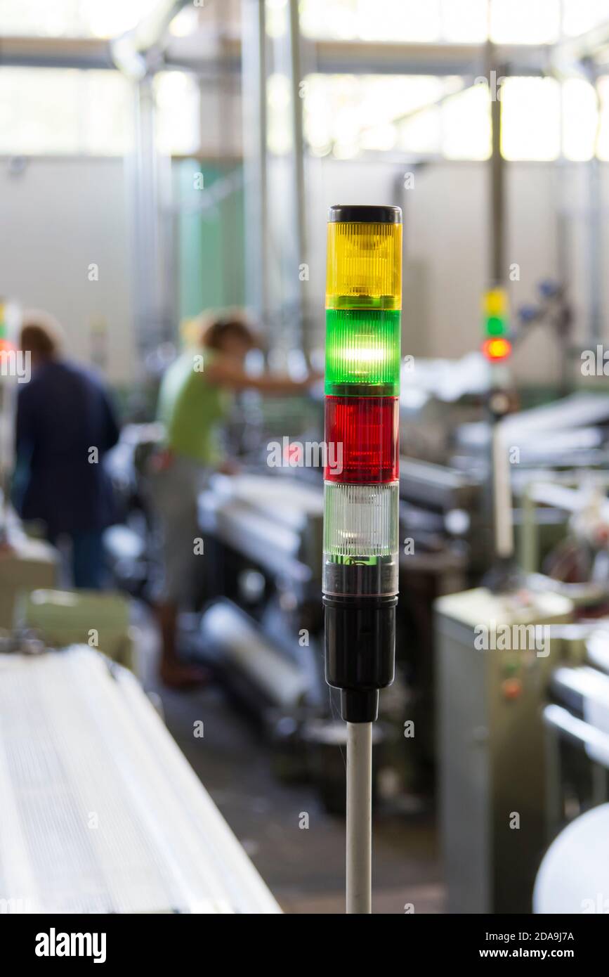 Workers in the plant for the production of polyethylene during the ...