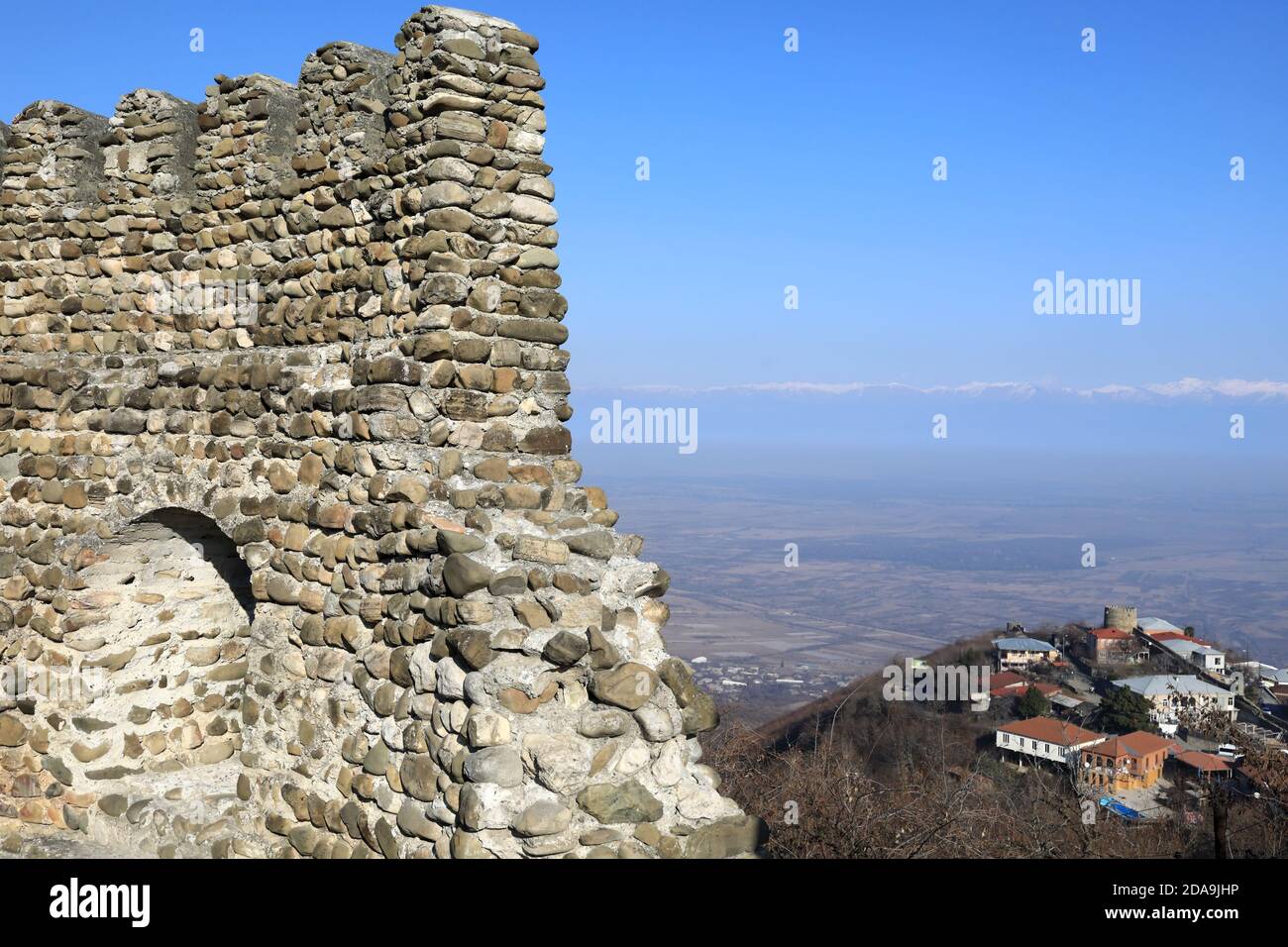 Details of fortress wall in Signagi town, Georgia Stock Photo - Alamy