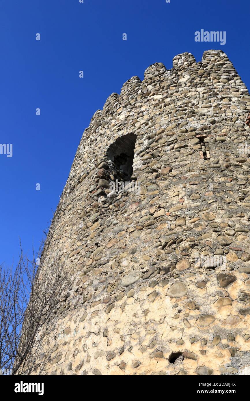 View of fortress wall in Signagi town, Georgia Stock Photo - Alamy