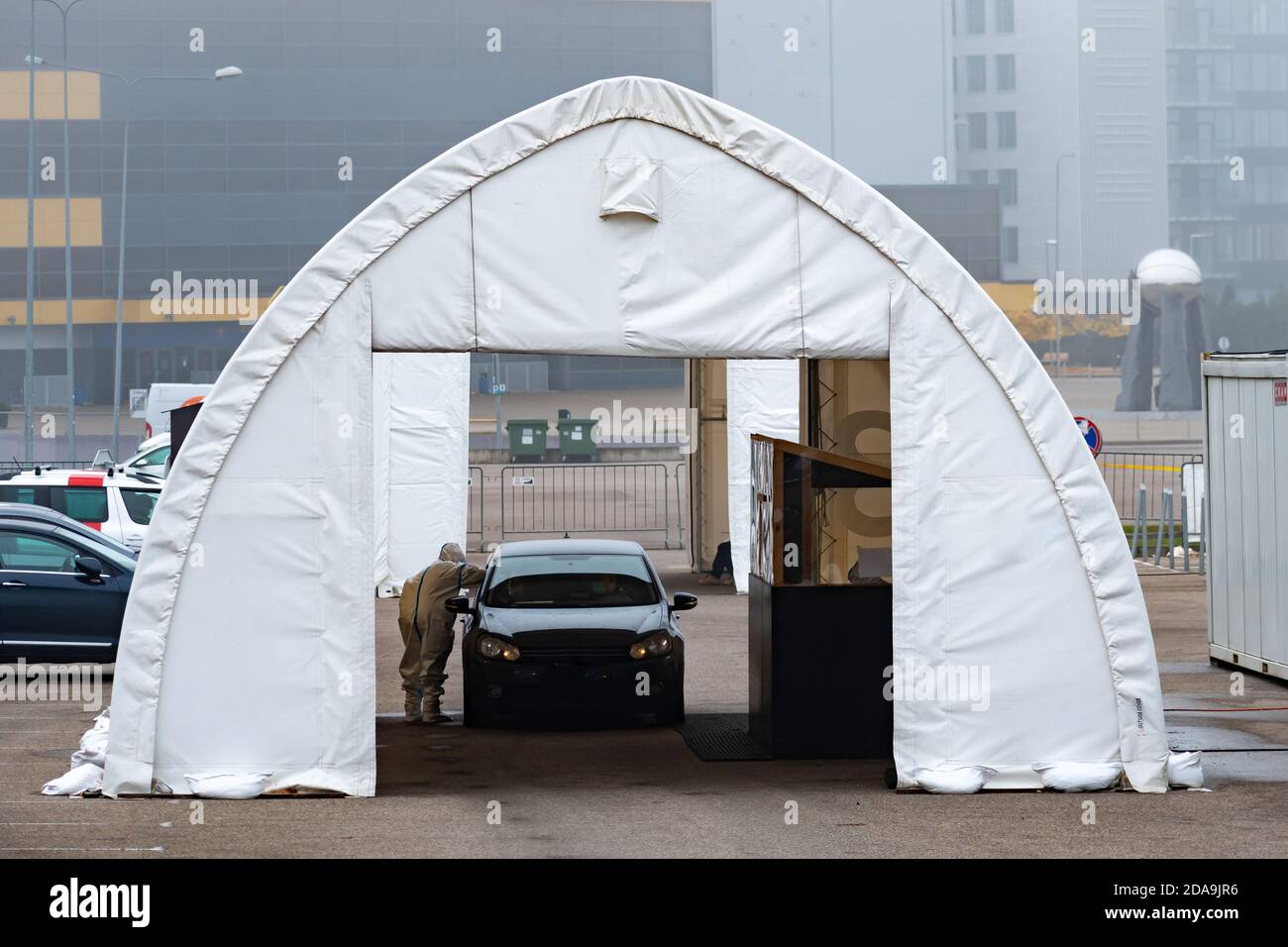 Mobile testing station tent, hot spot for swab test during Coronavirus ...