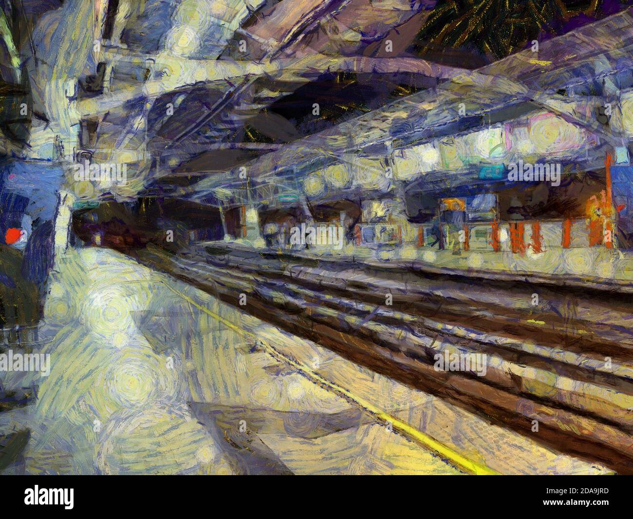 Abstract Train Painting