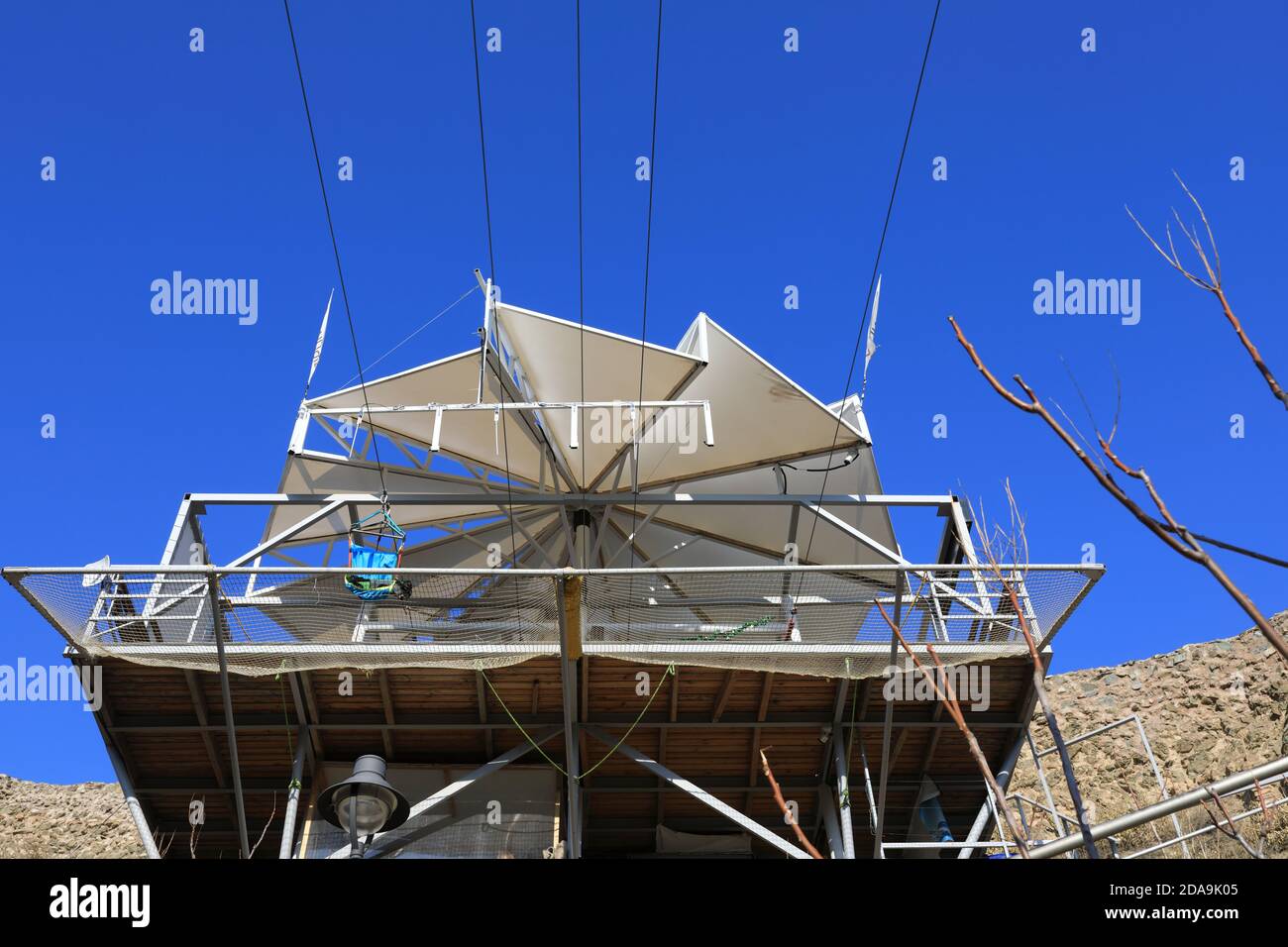 View of zip line station in Tbilisi, Georgia Stock Photo - Alamy