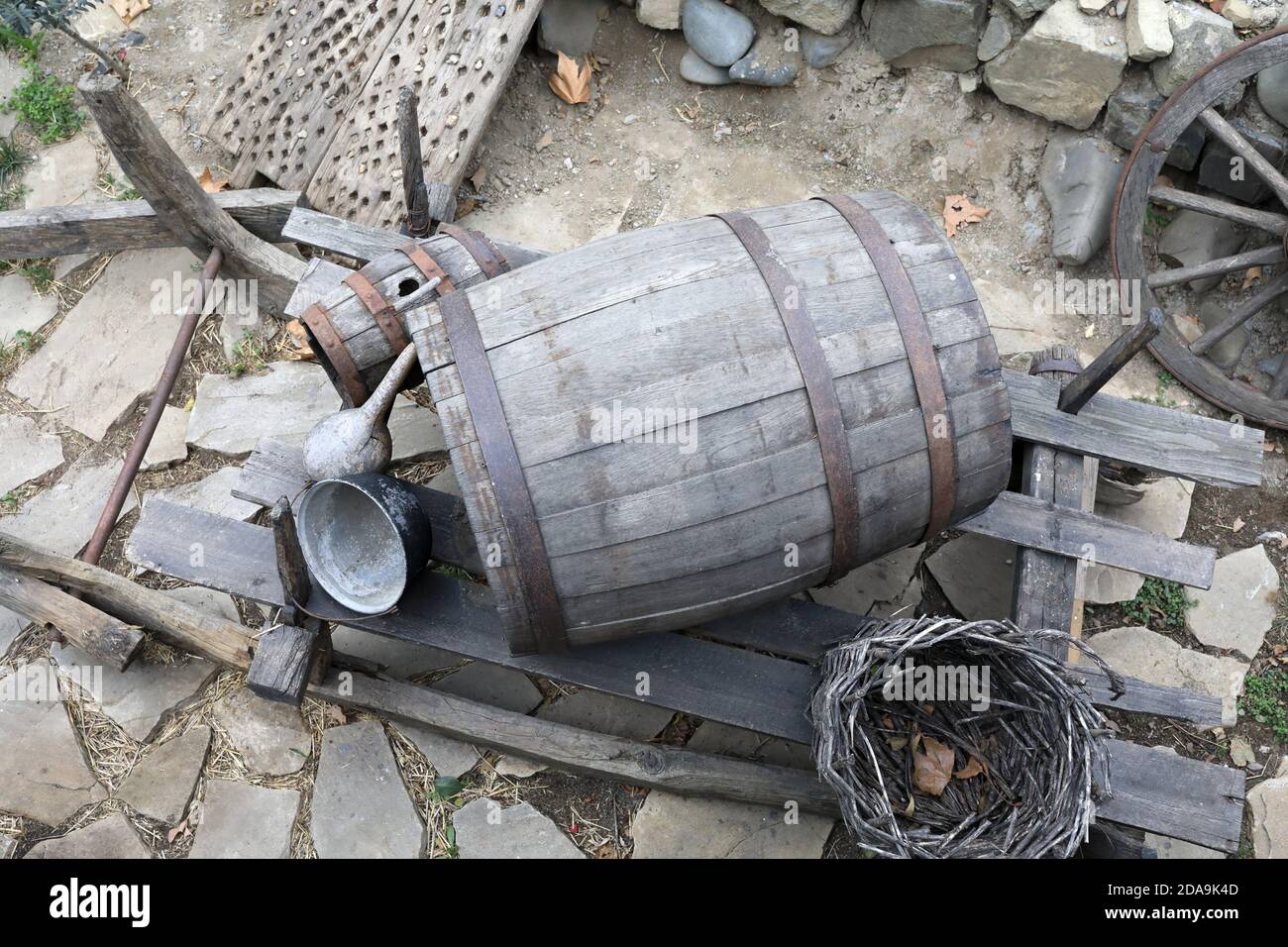 Old household things in backyard, Tbilisi, Georgia Stock Photo - Alamy