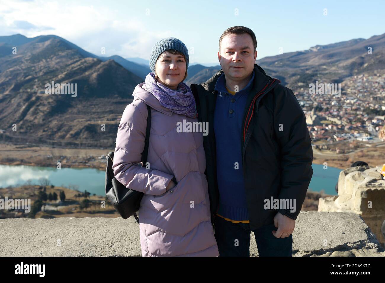 Kura river valley on background hi-res stock photography and images - Alamy
