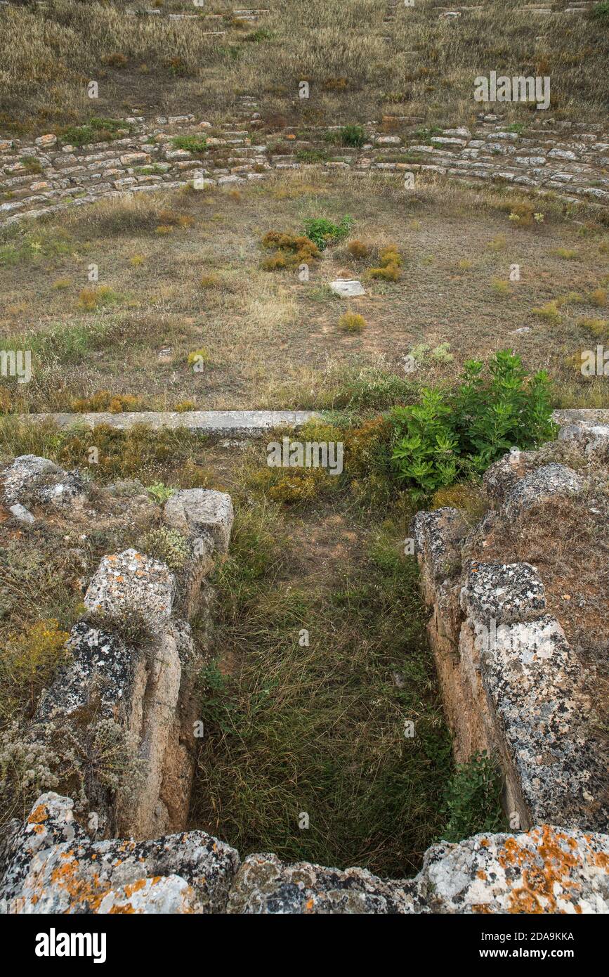 The ancient theatre of Eretria. Euboea, Greece Stock Photo - Alamy