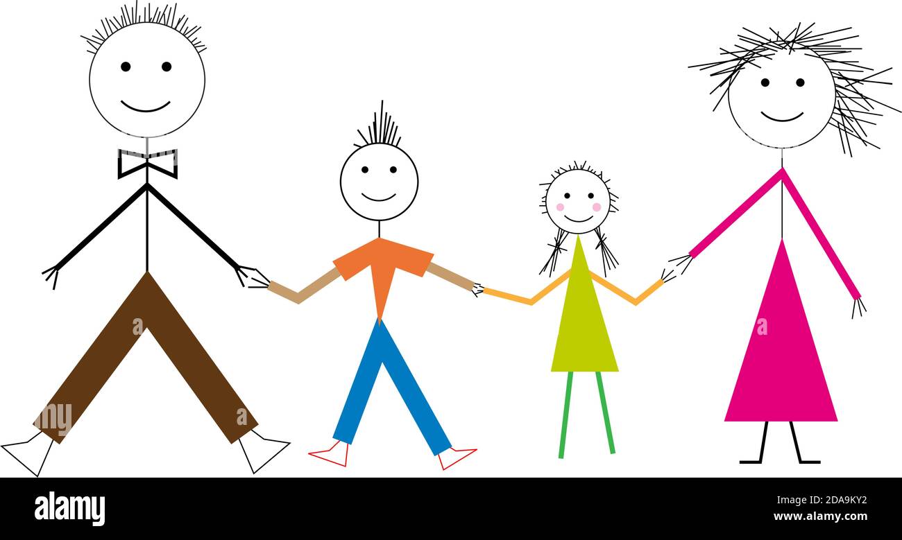 Happy father son drawing Stock Vector Images - Alamy