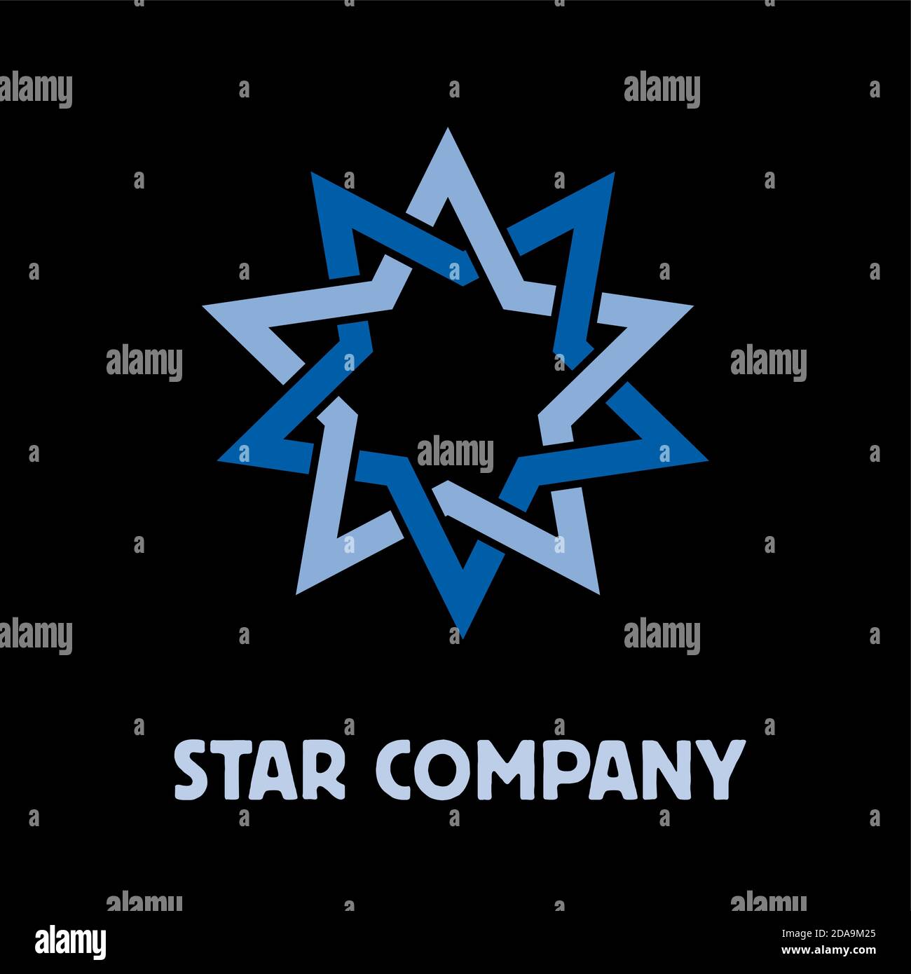 Vector sign two star crossed on black background Stock Vector Image ...