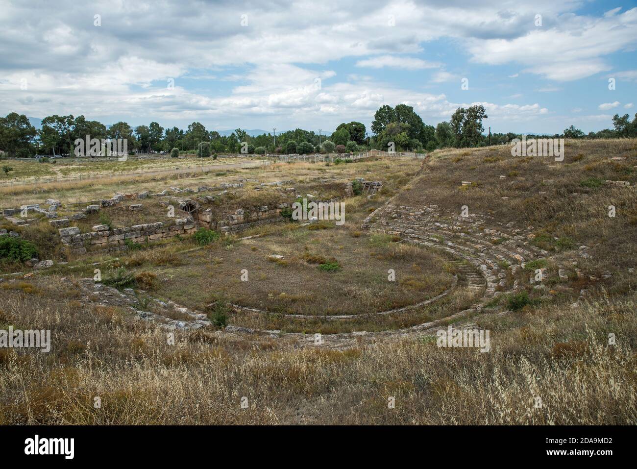 The ancient theatre of Eretria. Euboea, Greece Stock Photo - Alamy