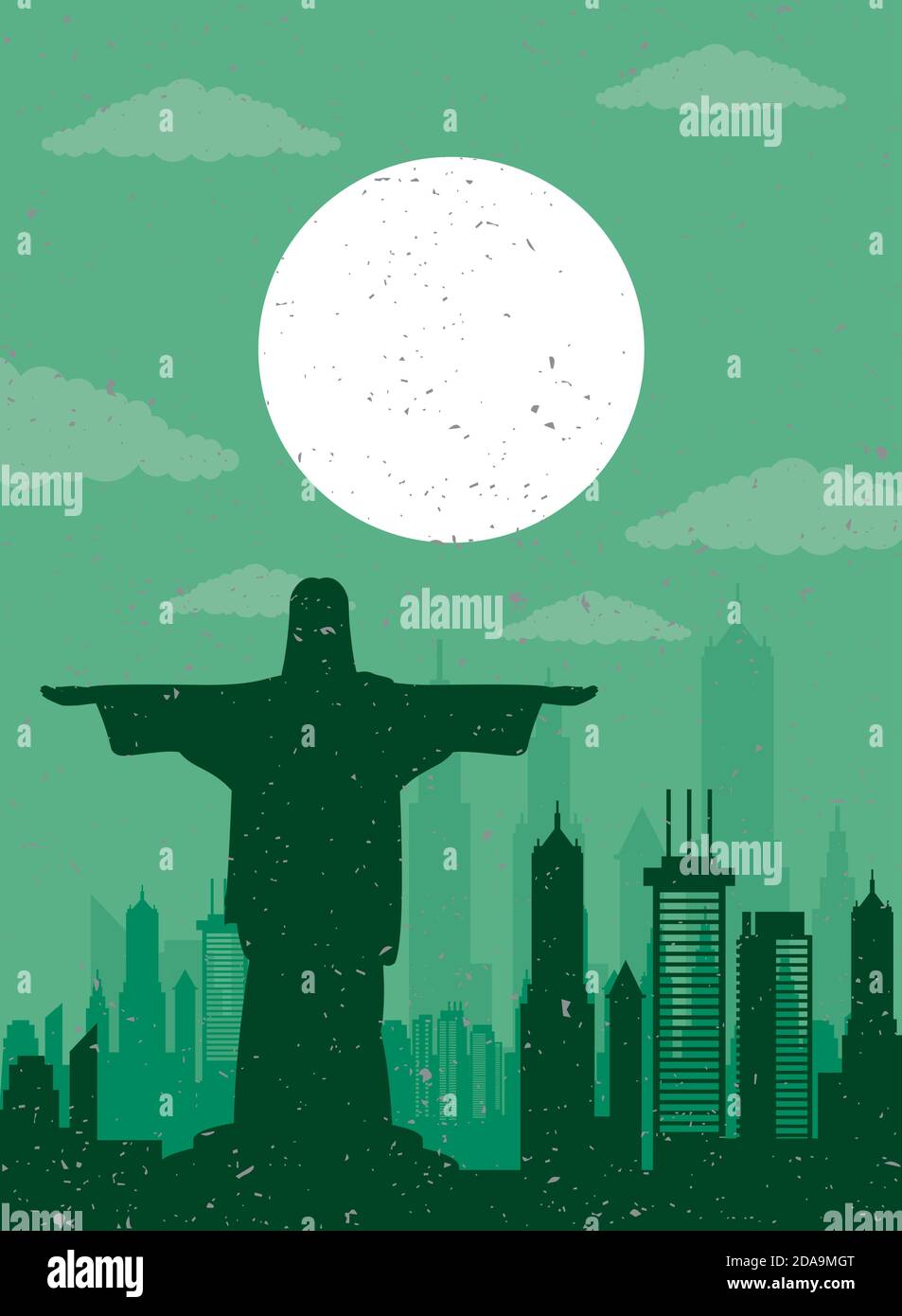 cityscape brazil skyline scene icon vector illustration design Stock ...