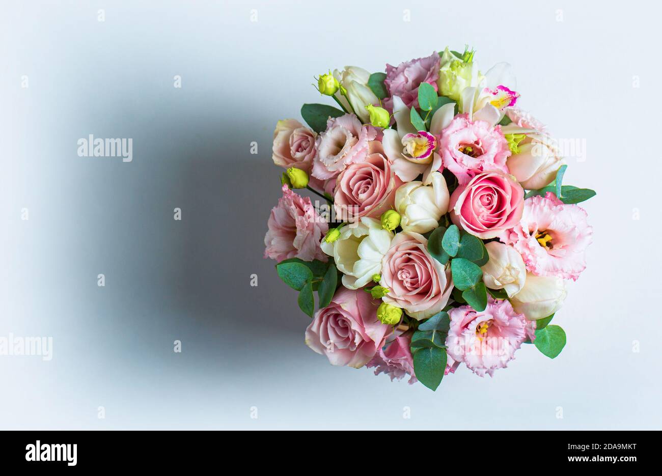 Colorful flower bouquet from roses isolated on white background. Fresh ...