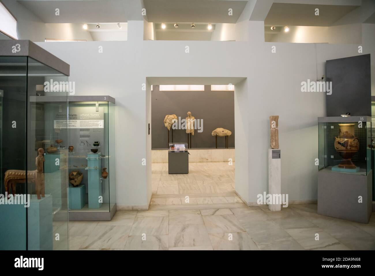 Interior view of the Archaeological Museum of Eretria Euboea Greece ...