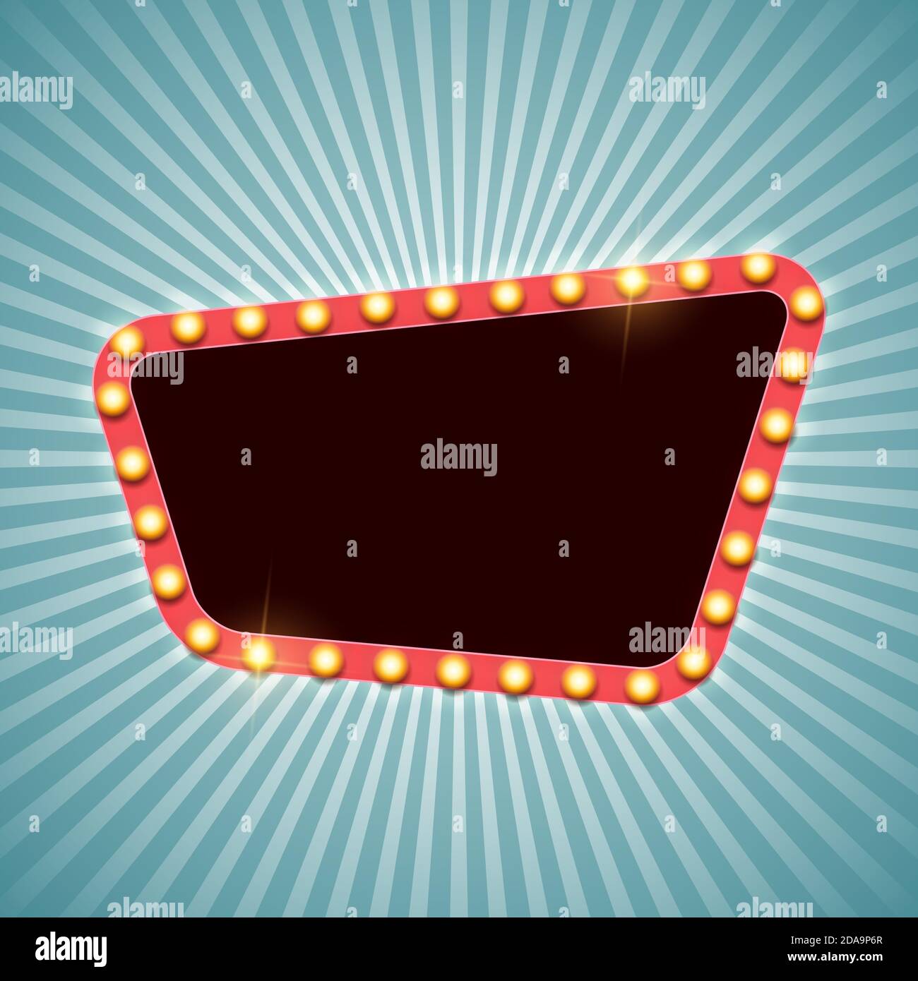 Vintage 3d light retro frame. Illustration Stock Photo - Alamy