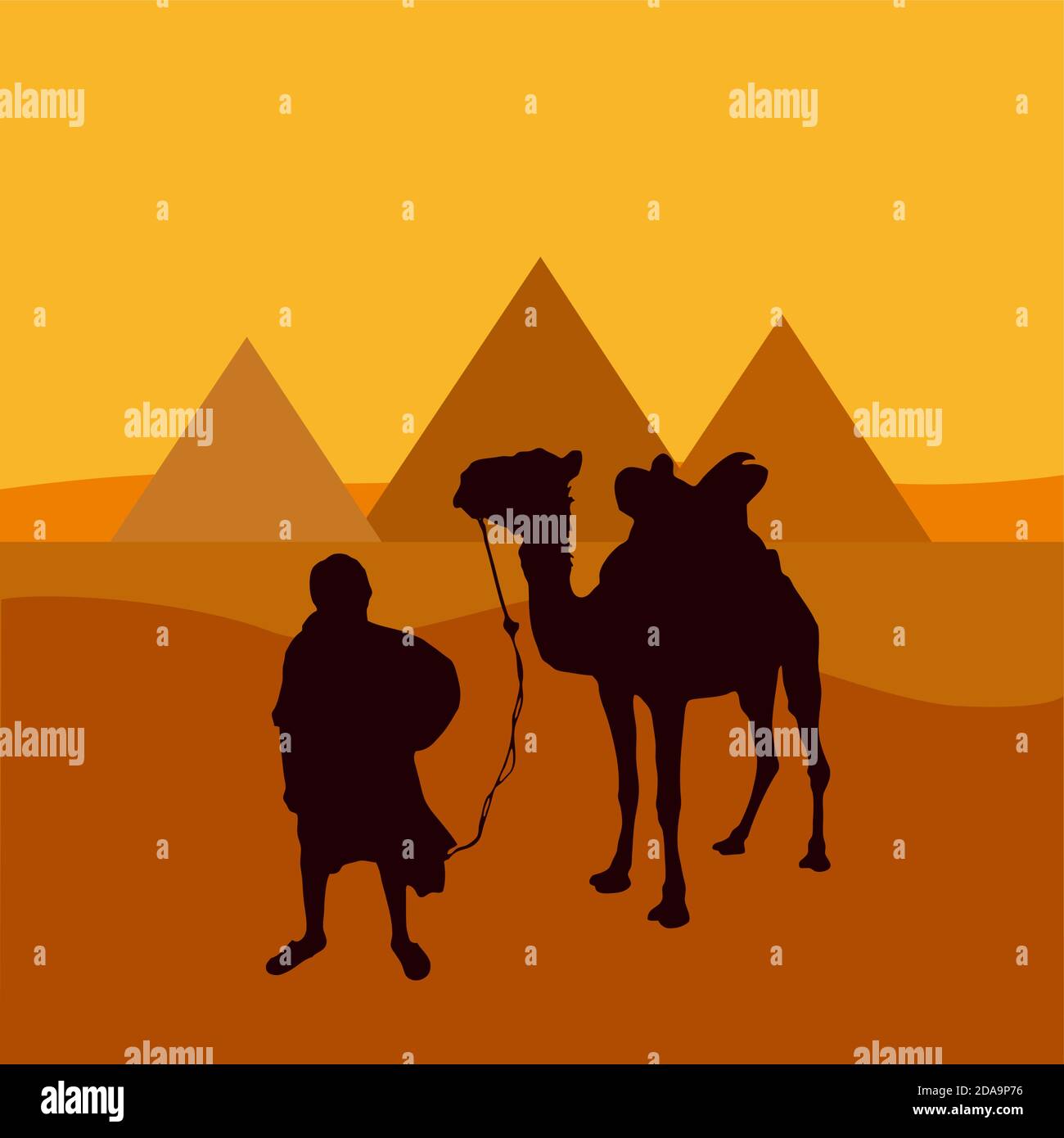Vector illustration pyramids in egypt Stock Vector Image & Art - Alamy