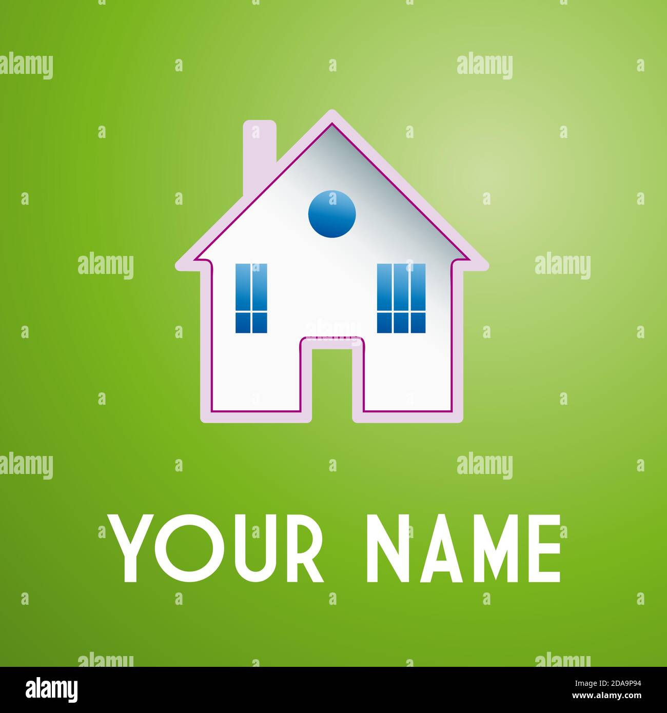 Vector sign white house on green background Stock Vector Image & Art ...