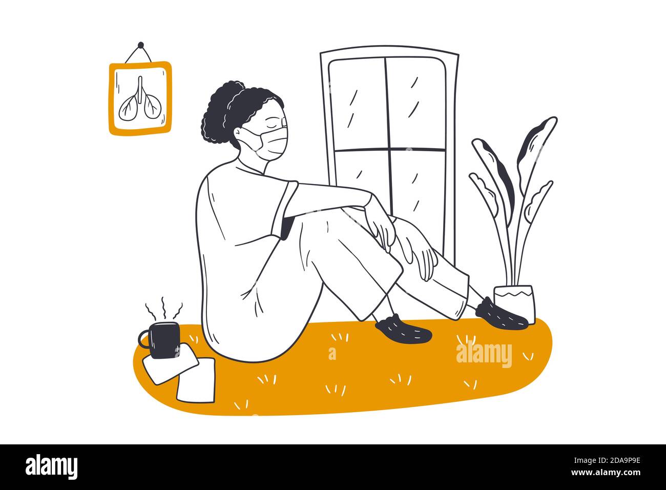 Exhausted stressed doctor Stock Vector Images - Alamy