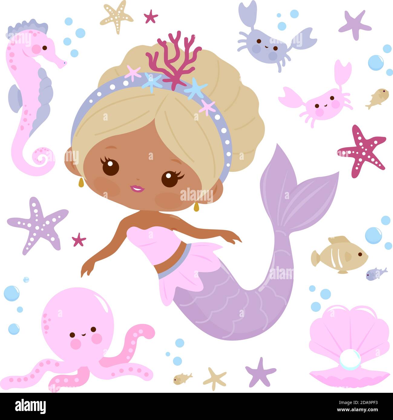 Mermaid with sea horse hi-res stock photography and images - Alamy
