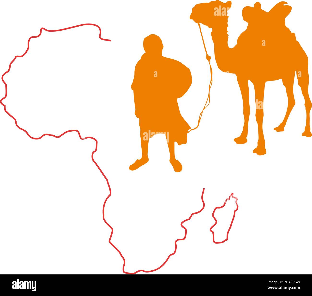 Vector sign sahara, caravan in the desert Stock Vector Image & Art - Alamy