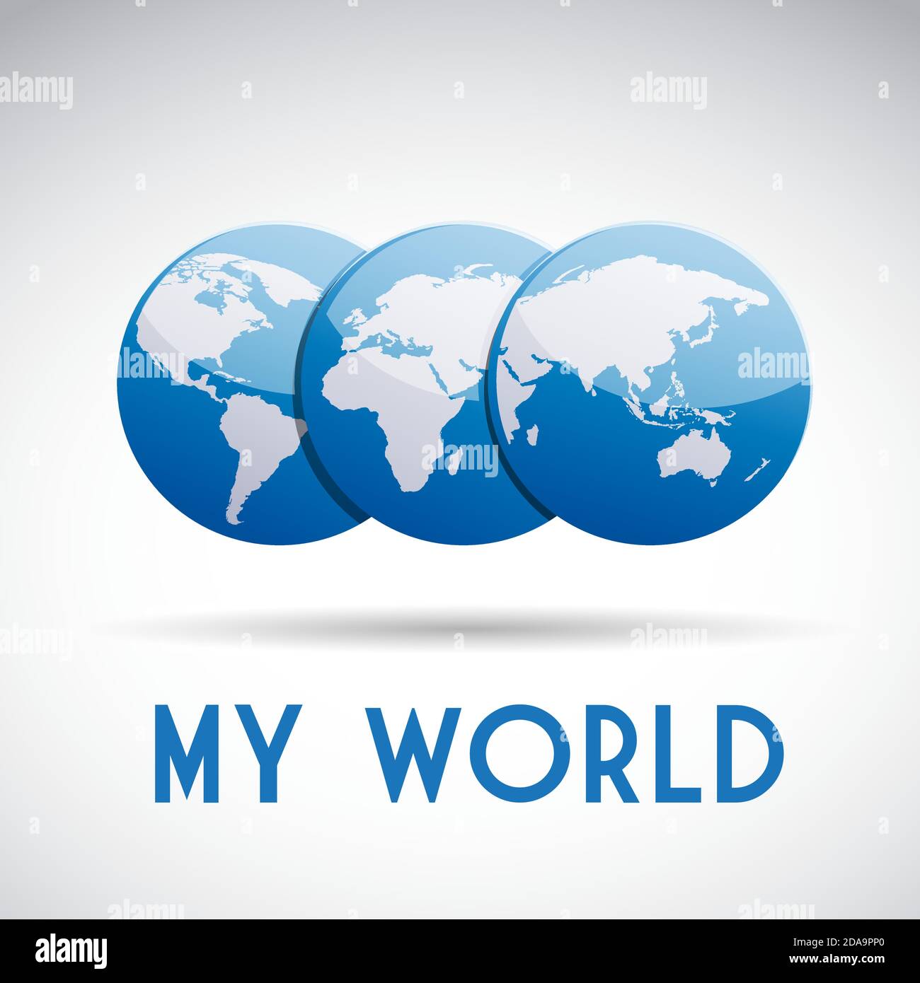 Vector sign world in three circles Stock Vector Image & Art - Alamy