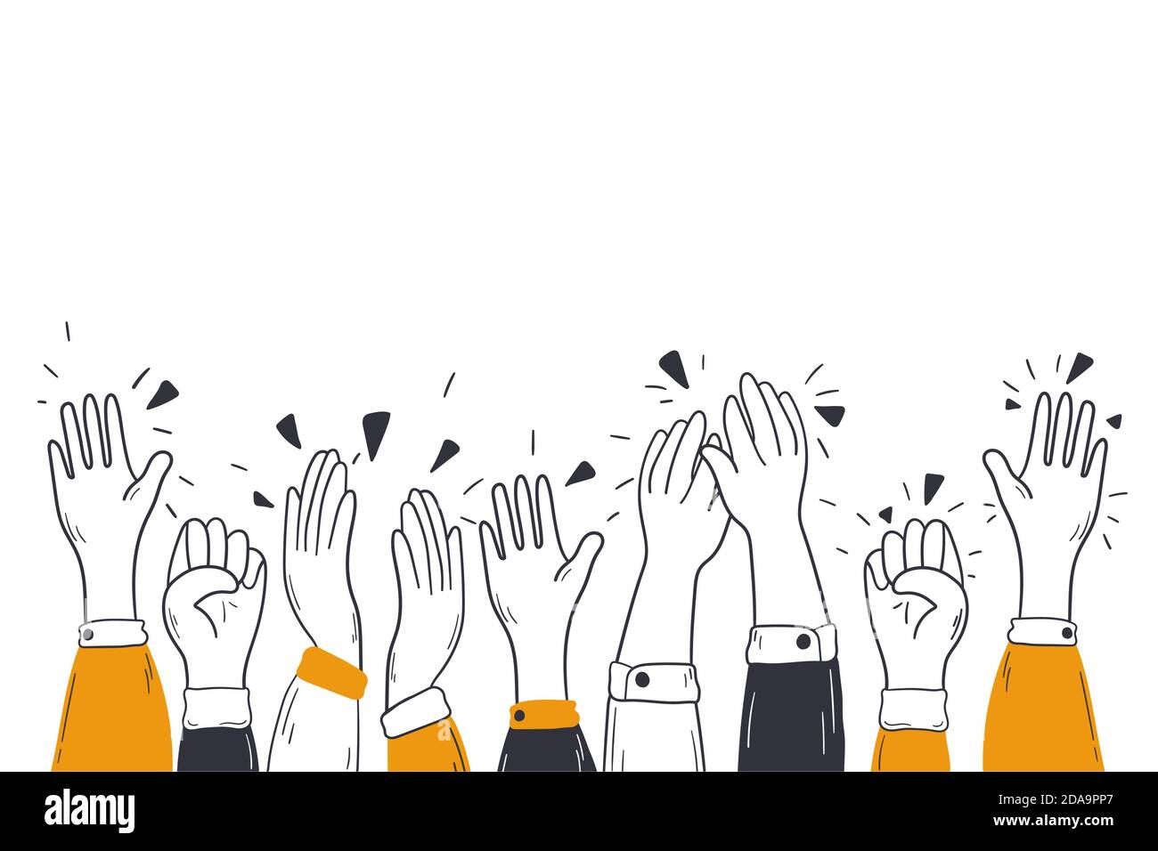 Audience clapping and cheering Stock Vector Images - Alamy