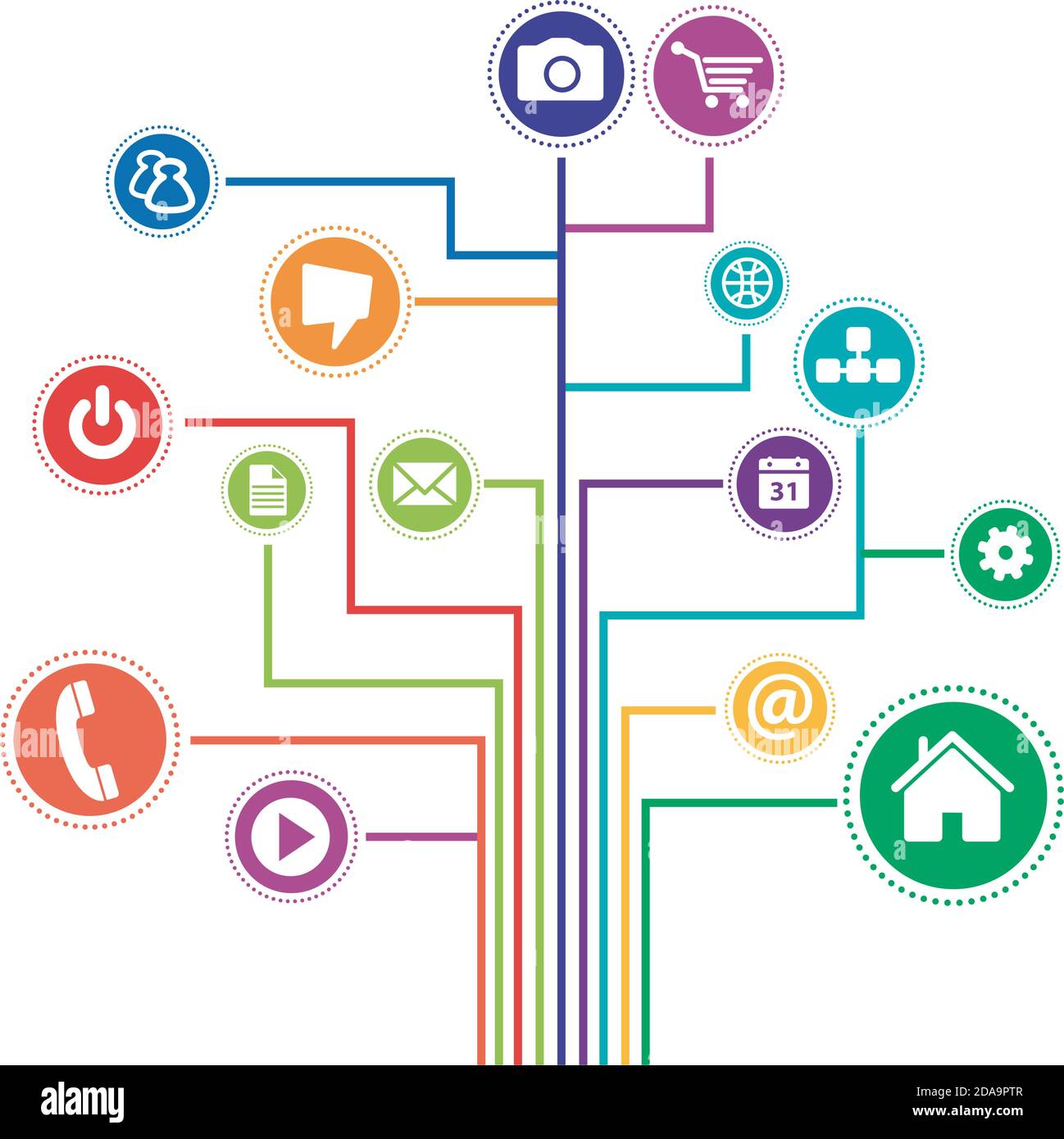 Vector concept Social Media Tree, flat design Stock Vector Image & Art ...