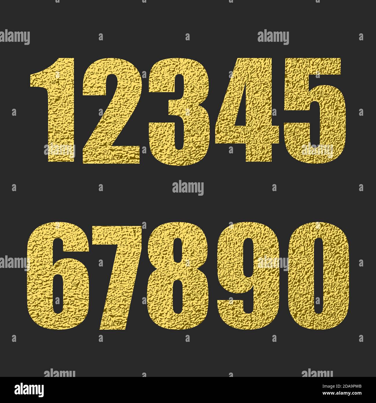 Logo icons set. Numbers symbols silhouette. Line style letter, modern ...
