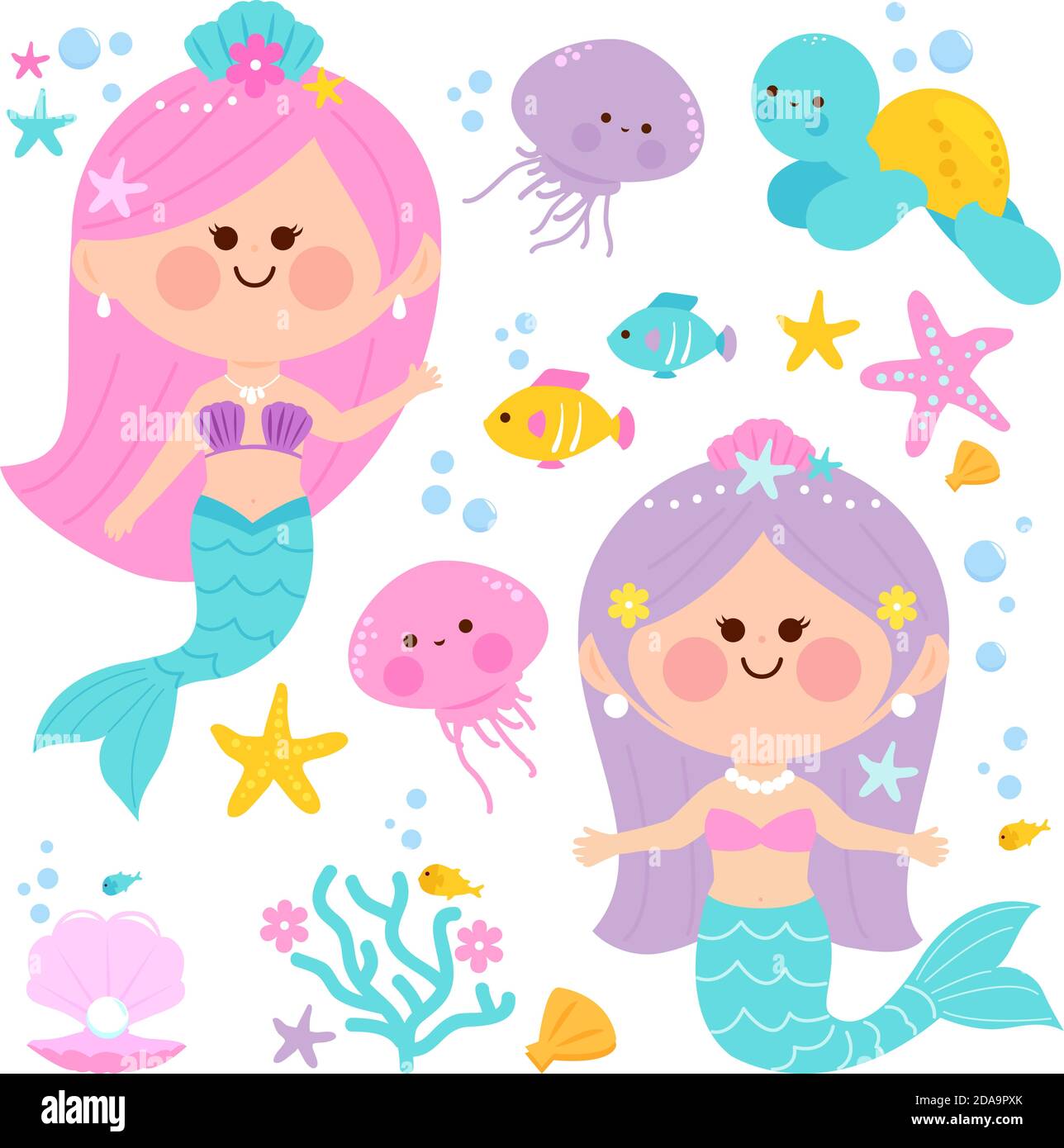 Underwater girls Stock Vector Images - Alamy
