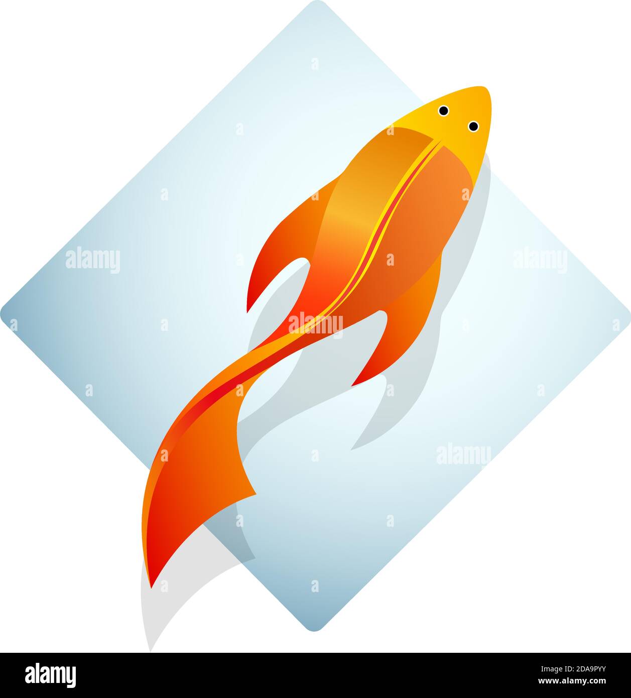 Vector sign goldfish in aquarium Stock Vector Image & Art - Alamy