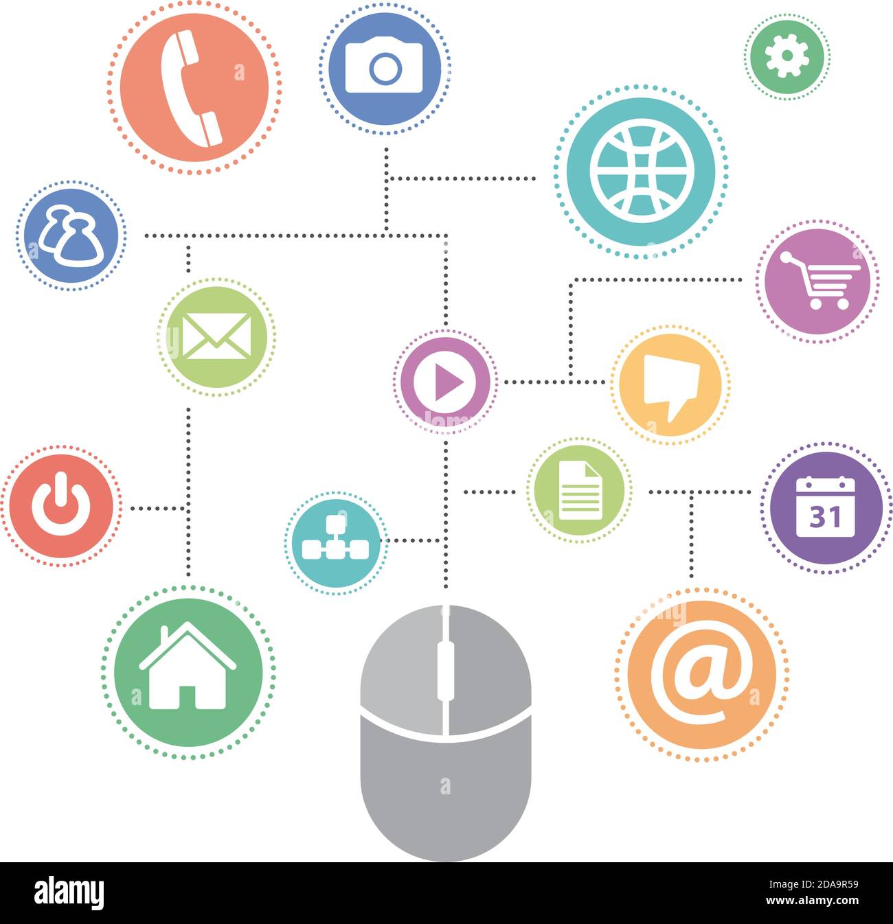 Vector Computer Concept, flat design Stock Vector Image & Art - Alamy