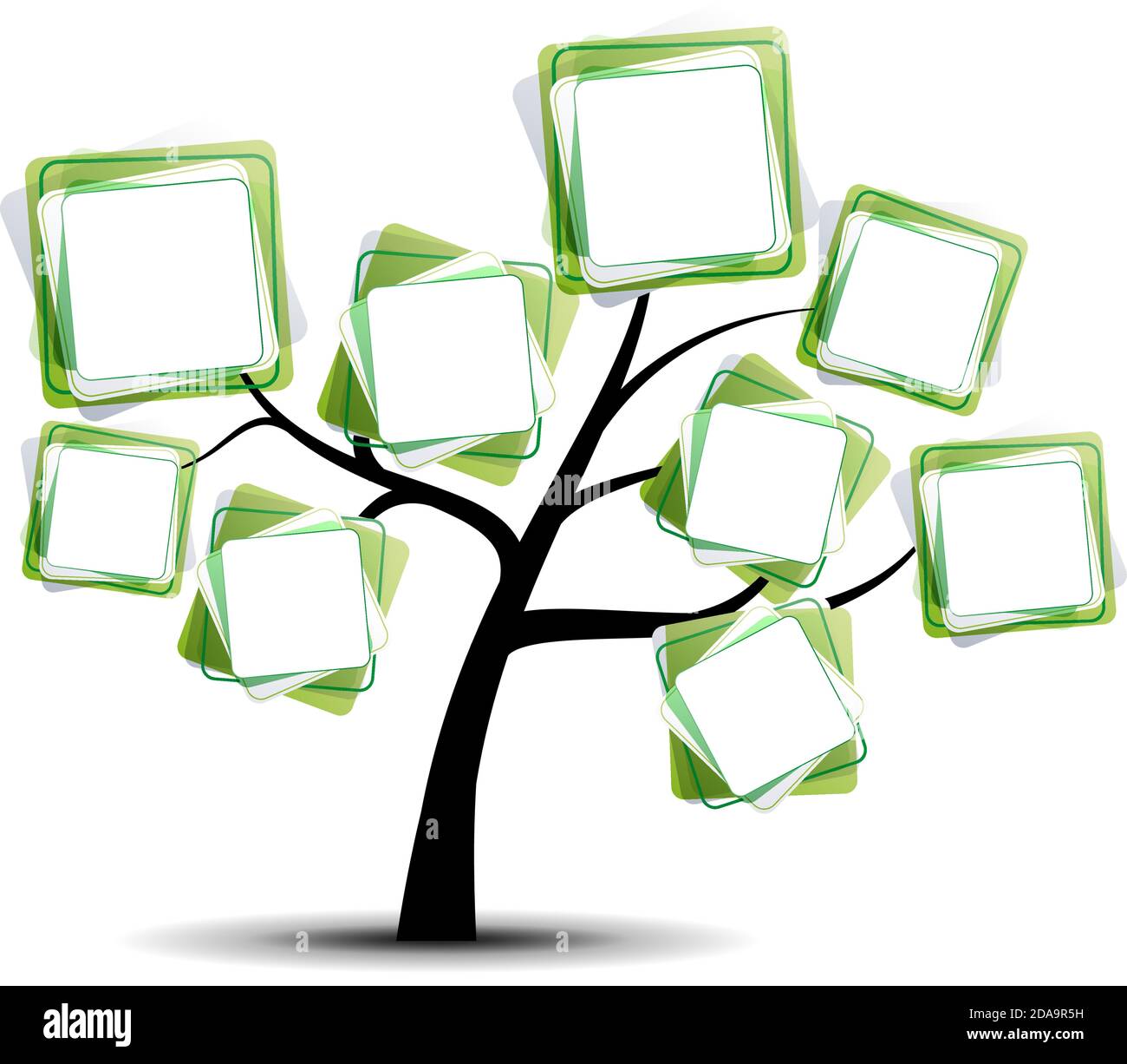 Vector Abstract green tree with messages Stock Vector Image & Art - Alamy