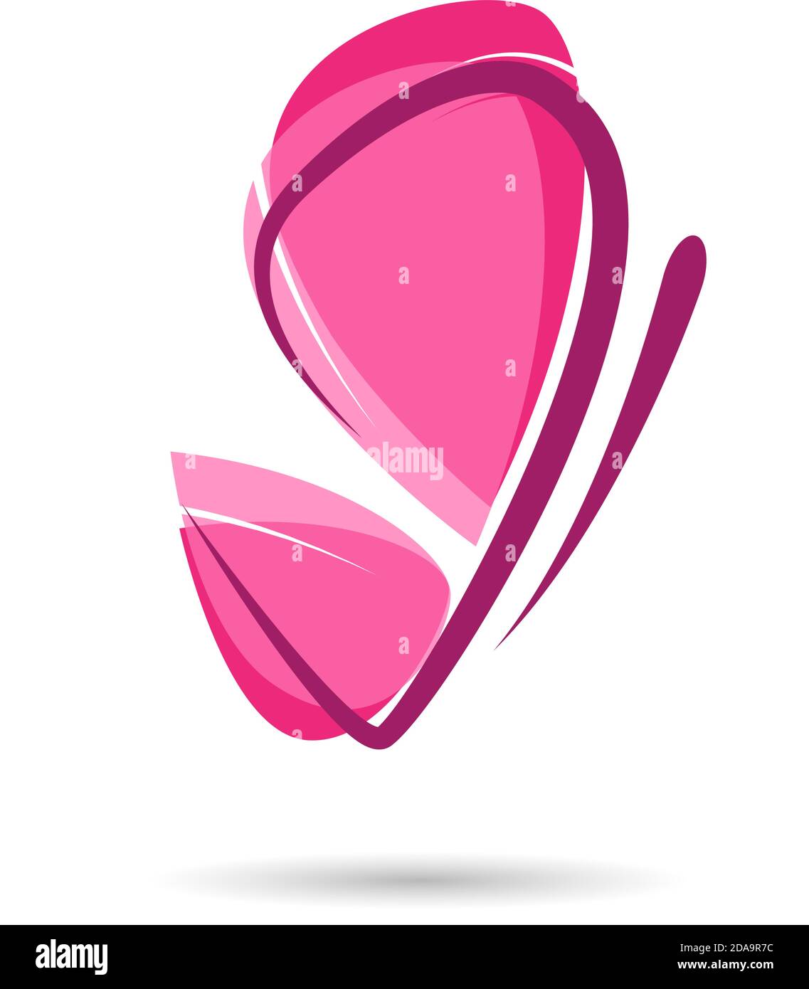 Vector sign pink butterfly Stock Vector Image & Art - Alamy
