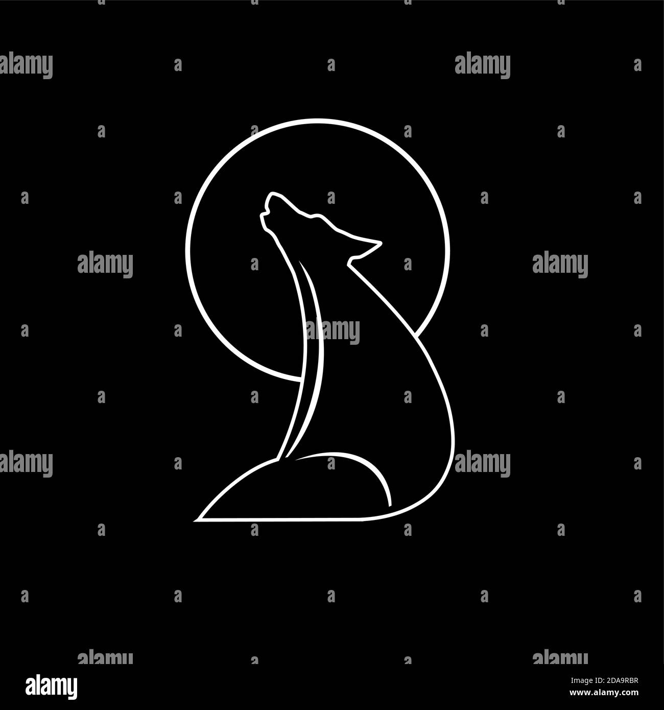 Vector of wolf Stock Vector Images - Alamy