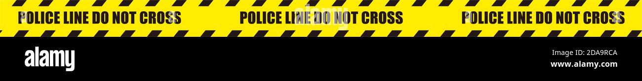 Police line ( warning tape ) flat vector illustration Stock Vector ...