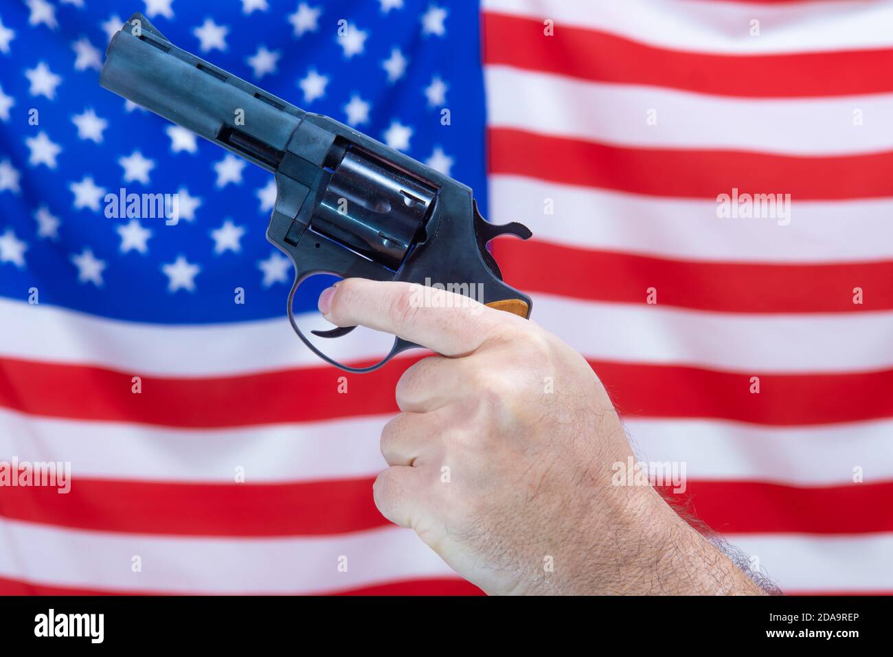 Usa flag waving in gun hi-res stock photography and images - Alamy