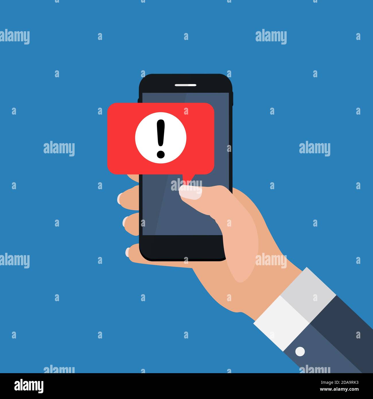 Alert message mobile notification on the smartphone screen concept ...