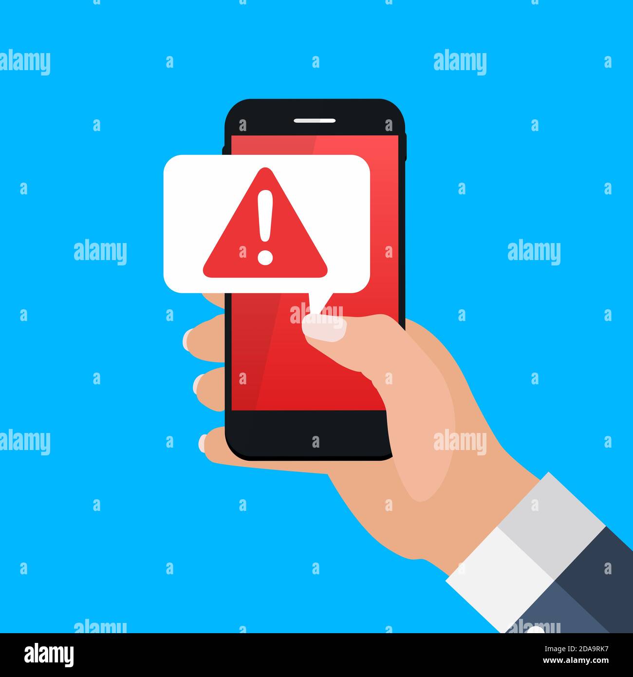 Alert message mobile notification on the smartphone screen concept ...